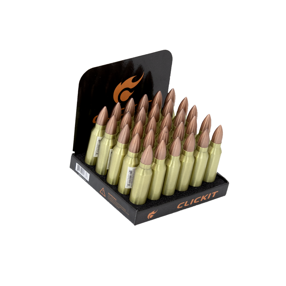 CLICKIT LONG SINGLE BULLET SLIDE FLAME – Ben Exotics