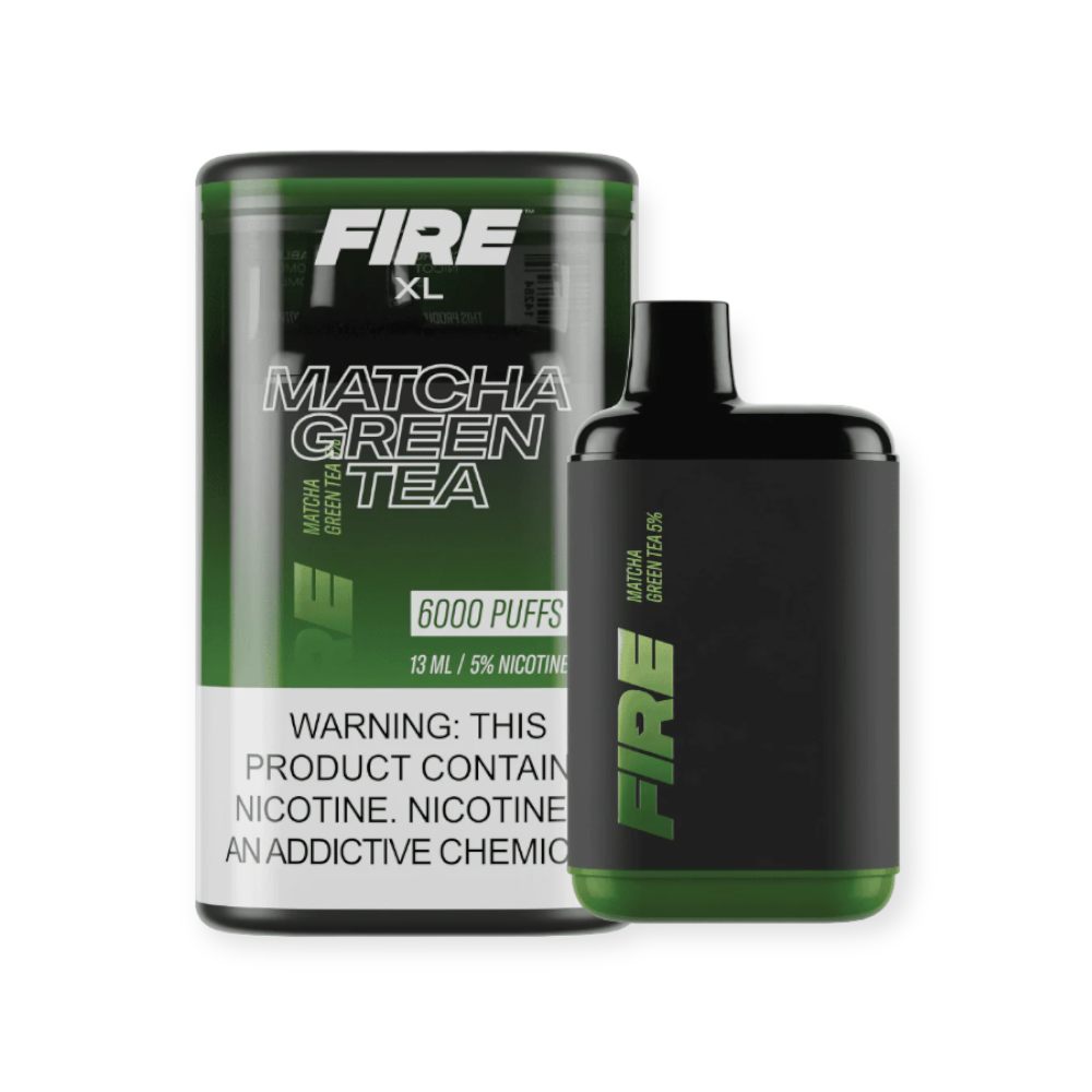 FIRE XL 5% NIC 6000 PUFFS DISPOSABLE - MATCHA GREEN TEA – Ben Exotics