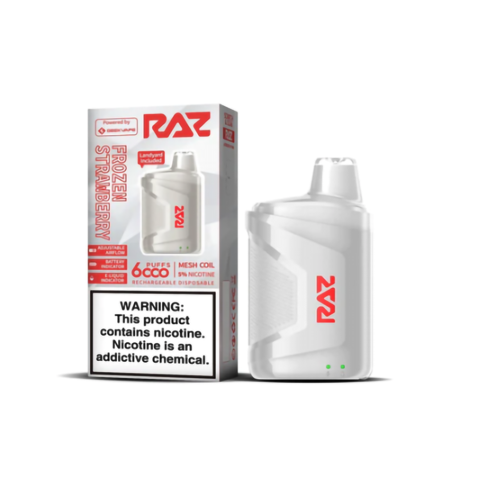RAZ 5% NIC 6000PUFFS DISPOSABLE - FROZEN STRAWBERRY – Ben Exotics