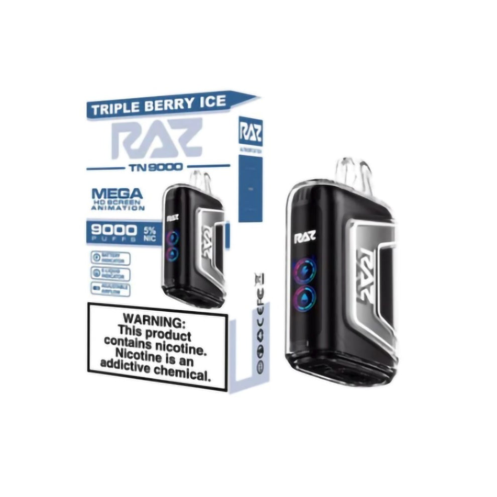 RAZ 5% NIC 9000PUFFS DISPOSABLE - TRIPLE BERRY ICE – Ben Exotics