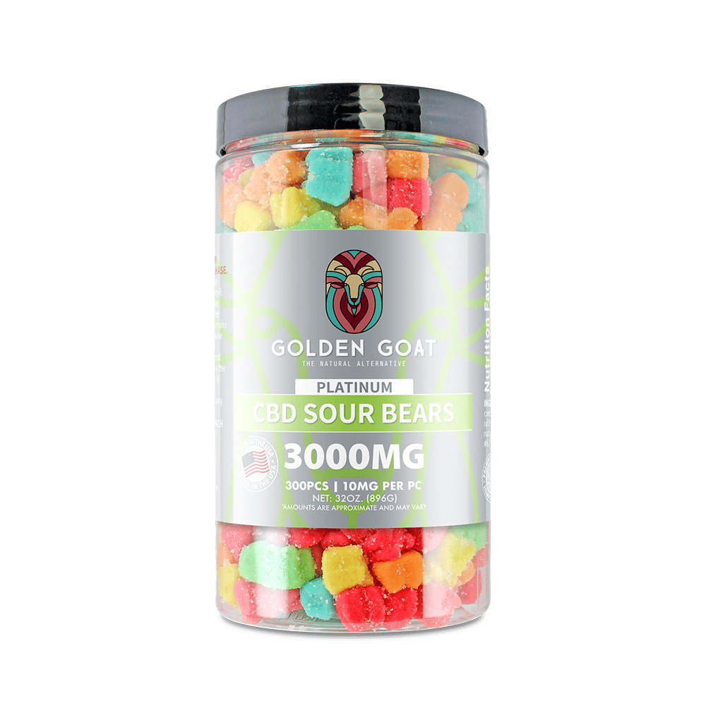 GOLDEN GOAT 3000MG GUMMIES - SOUR BEARS – Ben Exotics