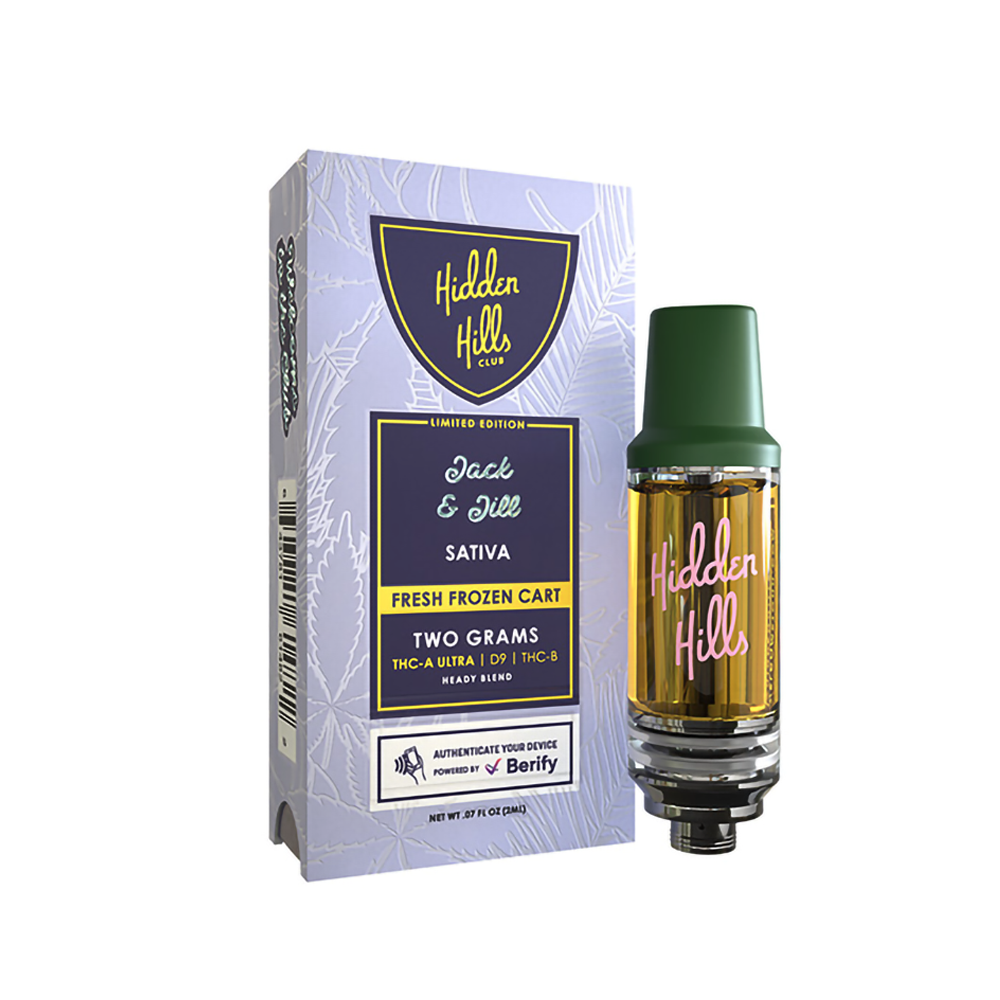 HIDDEN HILLS FRESH FROZEN THCA/D9/B 2G CARTRIDGE - JACK &JILL – Ben Exotics