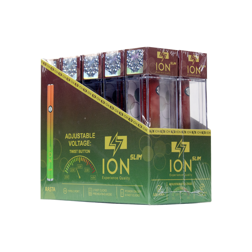 ION 320 mAH SLIM BATTERY- RASTA – Ben Exotics