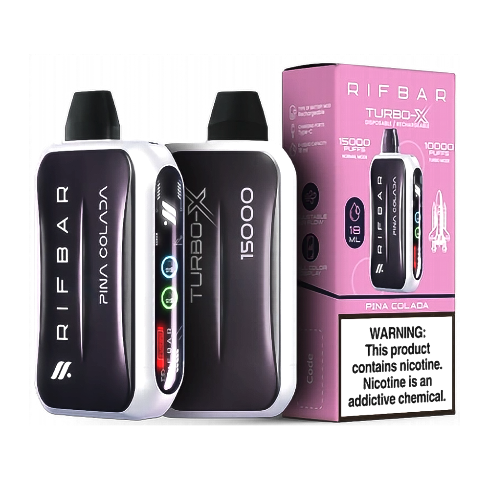 RIFBAR TURBO X 5% 15000 PUFFS DISPOSABLE - PINA COLADA – Ben Exotics