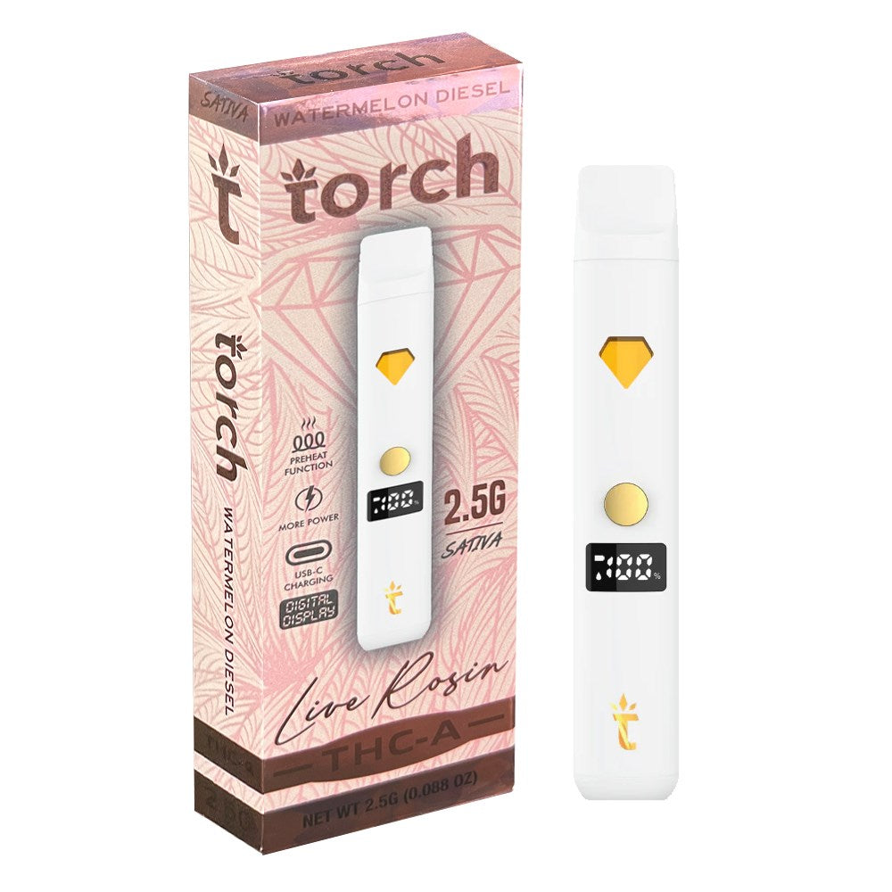 TORCH LIVE ROSIN THCA 2.5G SATIVA - WATERMELON DIESEL – Ben Exotics
