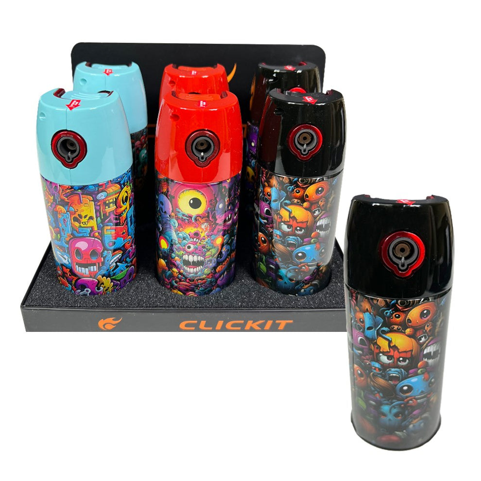 CLICKIT SPRAY CAN TORCH - MONSTER CARTOON – Ben Exotics