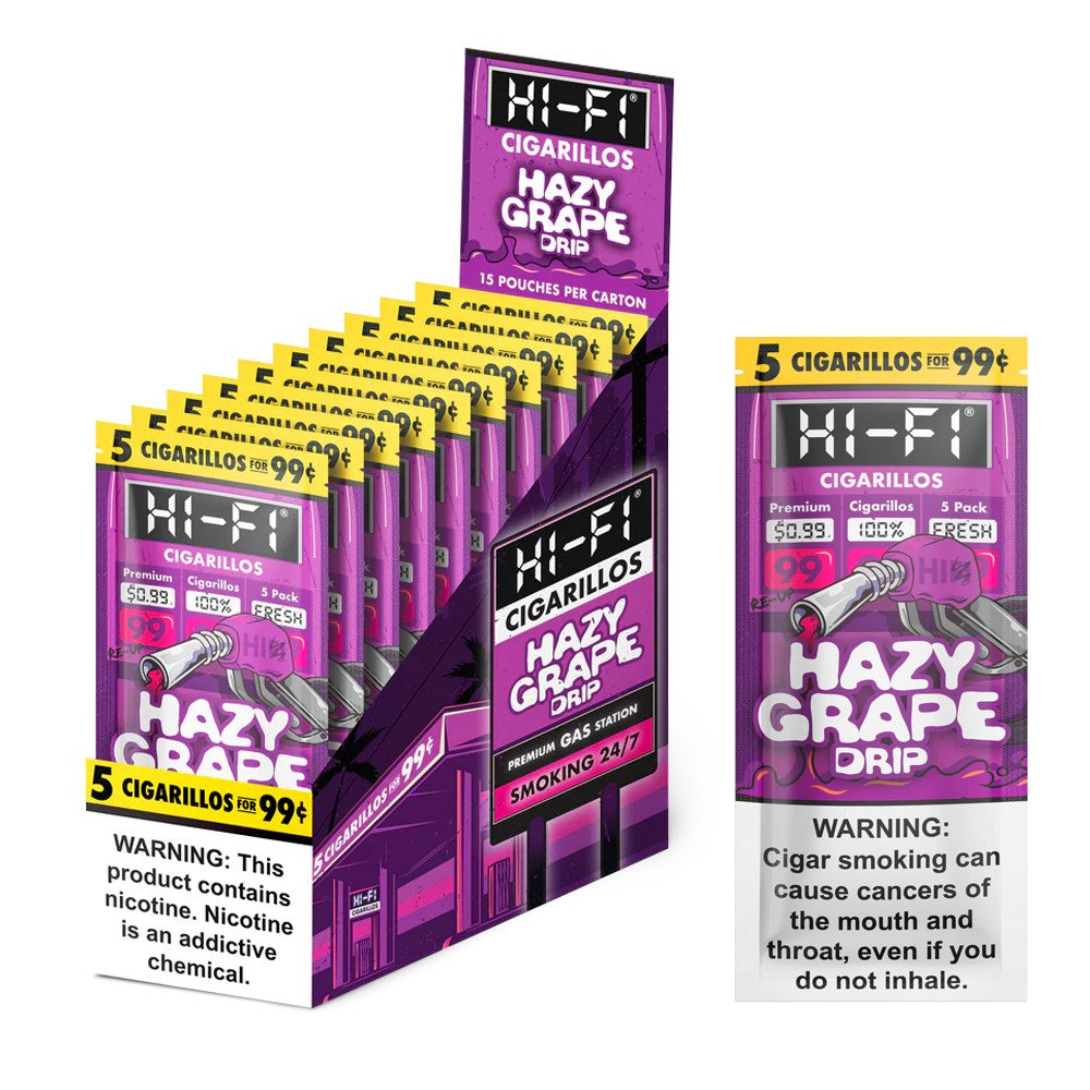 HI - FI CIGARILLOS WRAP 5CT/$0.99 - HAZY GRAPE DRIP – Ben Exotics