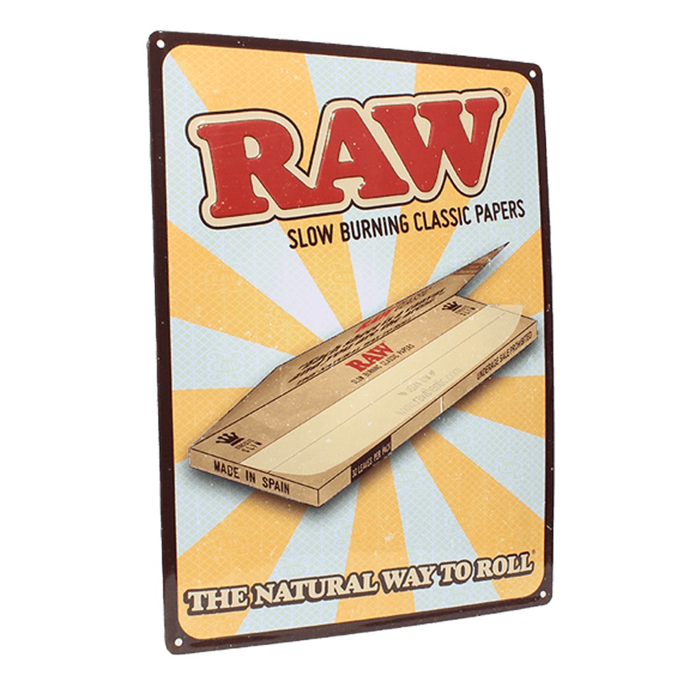 RAW PROMO RETRO TIN SIGN – Ben Exotics