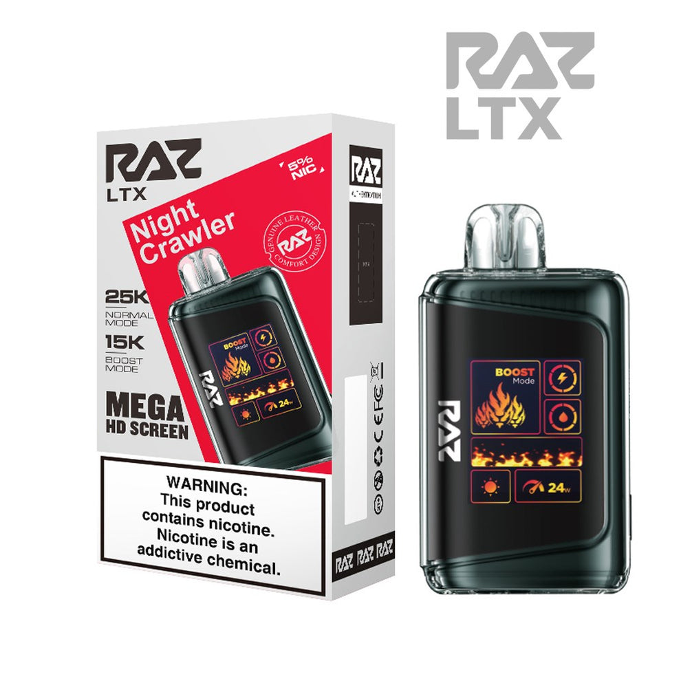 RAZ LTX 5% 25KPUFF DISPOSABLE- NIGHT CRAWLER – Ben Exotics