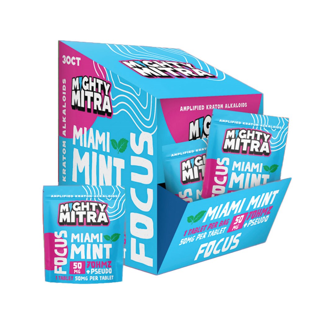MIGHTY MITRA 50MG 7OHMZ+PSEUDO KRATOM - MIAMI MINT – Ben Exotics