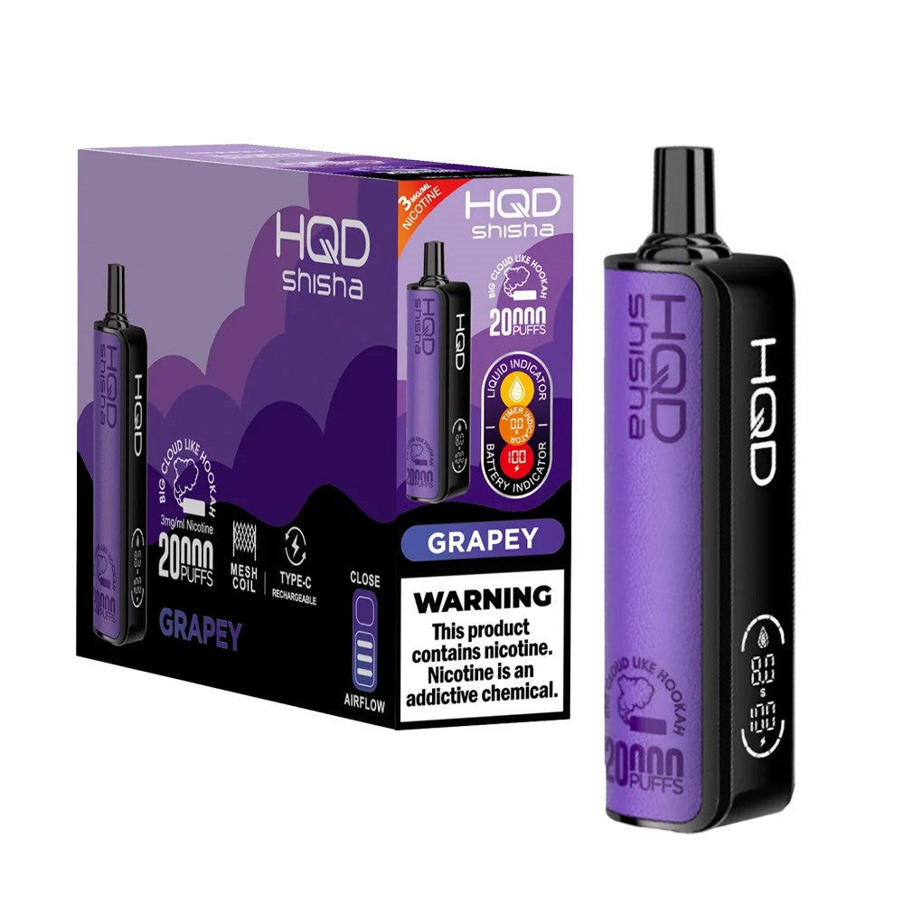 HQD SHISHA 3% NIC 20KPUFFS DISPOSABLE - GRAPEY – Ben Exotics