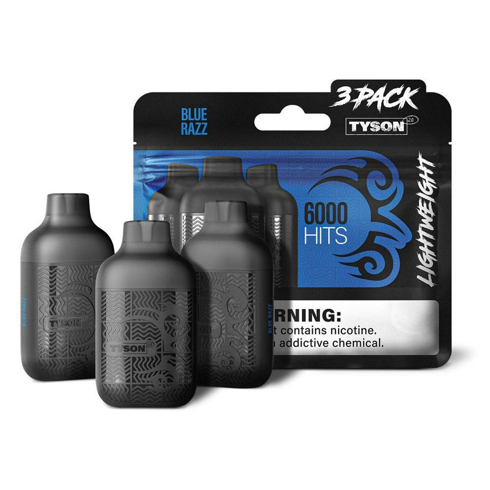 TYSON LIGHTWEIGHT 5% NIC 6KPUFFS DISPOSABLE - BLUE RAZZ – Ben Exotics