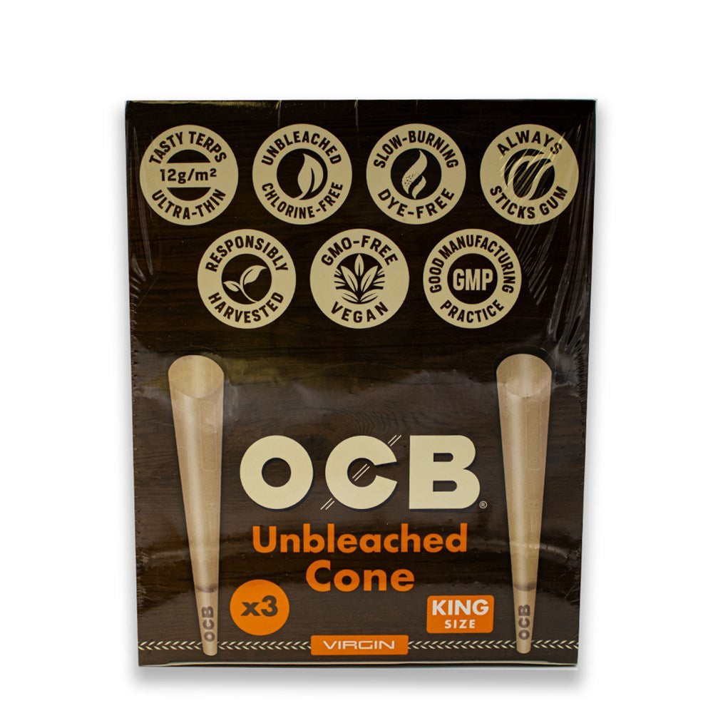 OCB VIRGIN UNBLEACHED CONE KS 3PK – Ben Exotics