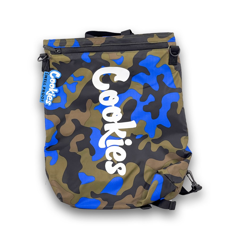COOKIES SLANGIN "SMELL PROOF" BACKPACK - CAMO BLUE – Ben Exotics