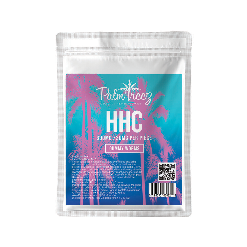 PALM TREEZ HHC GUMMIES 300MG - GUMMY WORMS – Ben Exotics